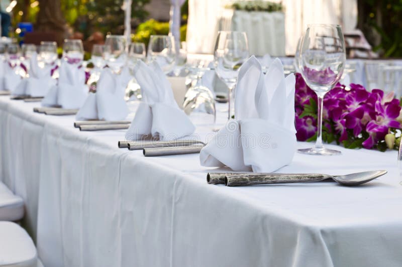 Table Setting for an Event Party or Wedding Reception Stock Photo ...