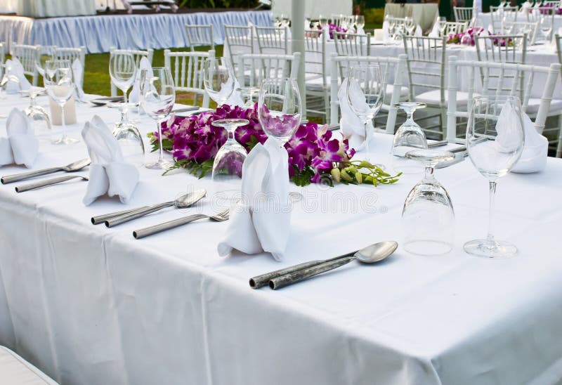 Table Setting for an Event Party or Wedding Reception Stock Image ...
