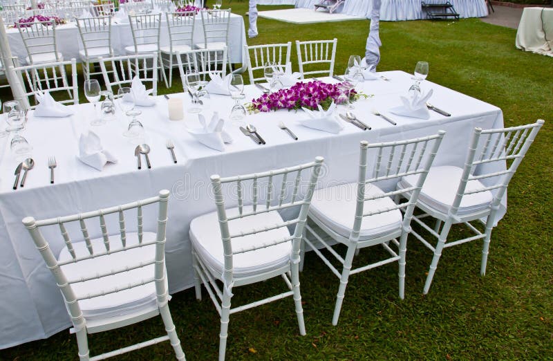 Table Setting for an Event Party or Wedding Reception Stock Photo ...