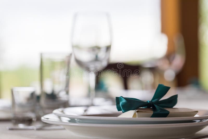 Table Setting. Glasses on the Table. Stock Photo - Image of dinner ...