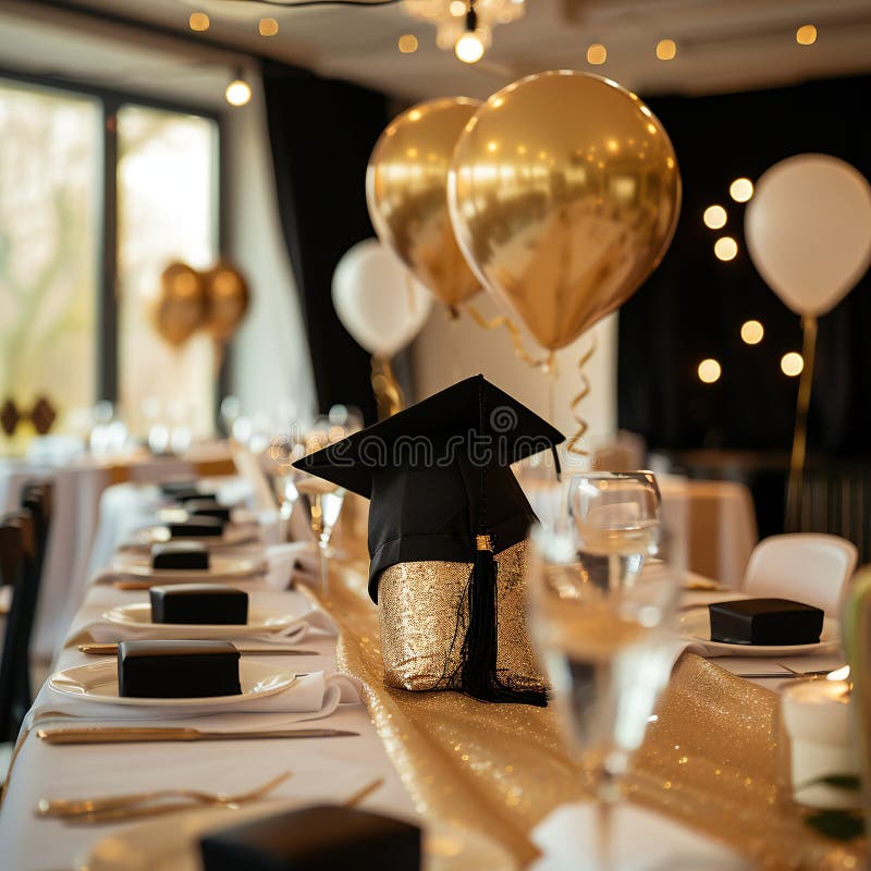 Table Setting at Hotel or Restaurant for Special Occasion. Graduation ...