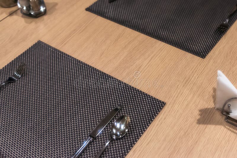 Table Setting, Initial Stage of Serving Stock Image - Image of ...