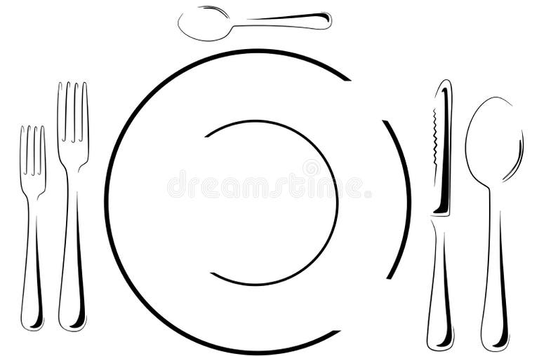Art Dinner Line Plate Stock Illustrations – 12,835 Art Dinner Line ...