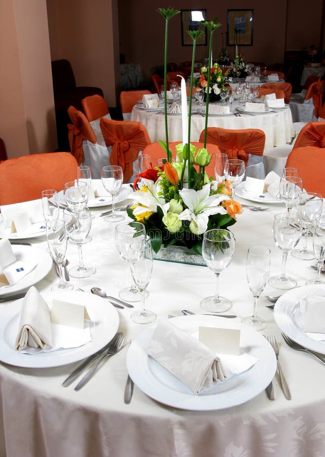 Fancy Wedding Reception Area Stock Image - Image of crystal, hotel ...