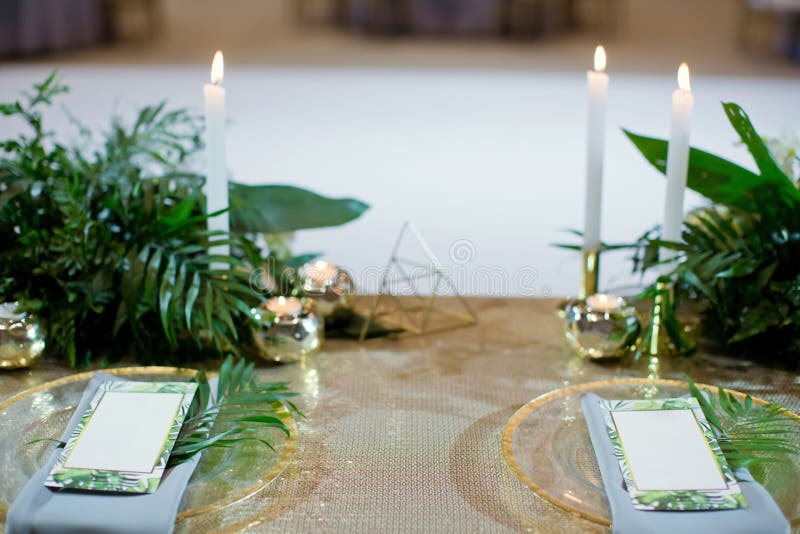 Table Setting with Mockup Menu Card Stock Image - Image of cutlery ...