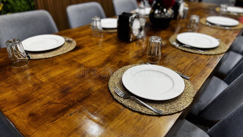 Table Setting Restaurant Cafe without People Stock Photo - Image of ...