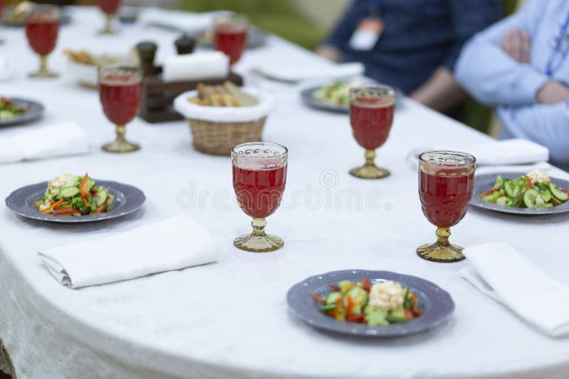 Table Setting.Table Setting in the Restaurant Stock Image - Image of ...