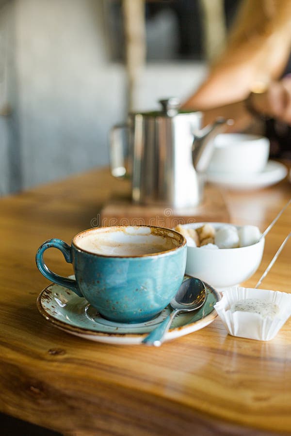 Restaurant, Lunch Time. Dinner Table with Plates and Utensils. Stock ...