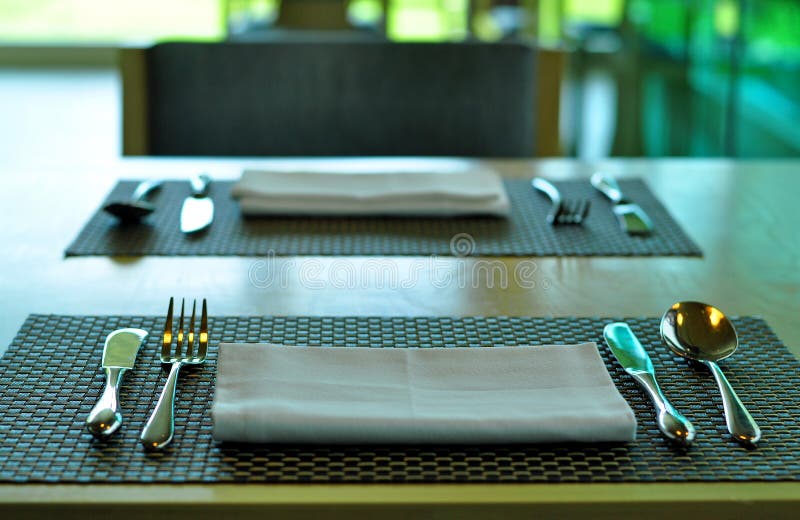 Table Setting at the Restaurant Stock Image - Image of porcelain ...