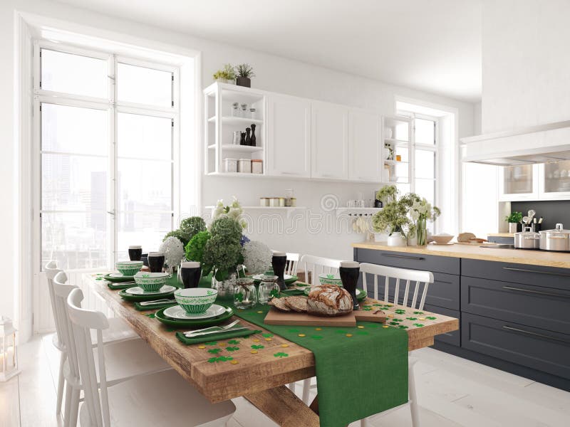 Irish table setting stock image. Image of irish, dining - 18836881