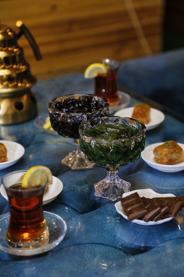 Turkish Tea and Desserts stock photo. Image of traditions - 327663252