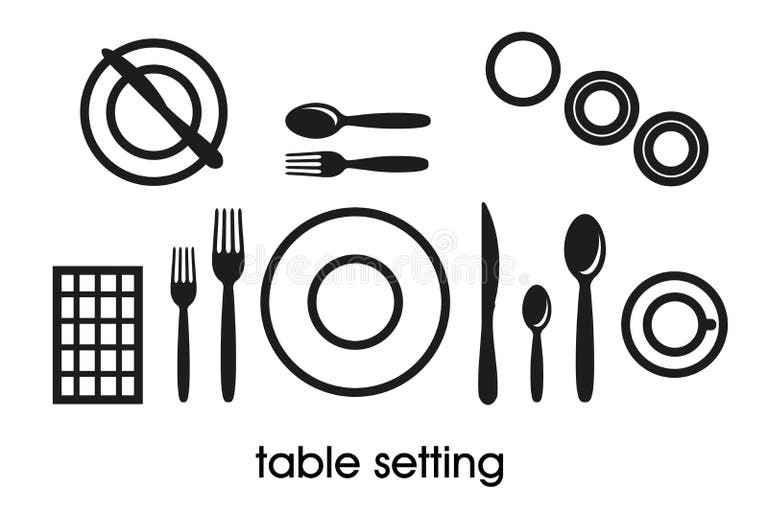 Table setting stock vector. Illustration of sign, template - 50899072