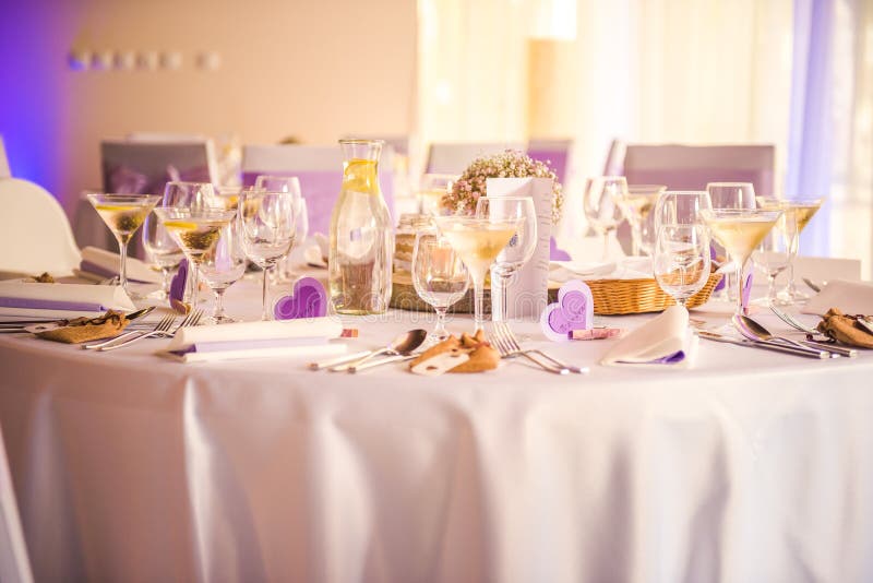 Table Setting at Wedding. Wedding. Banquet, Set Up. Stock Photo - Image ...