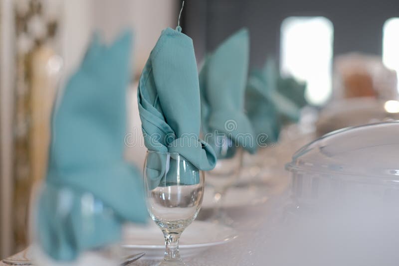 Table Setting at a Wedding Reception. Selective Focus Stock Photo ...