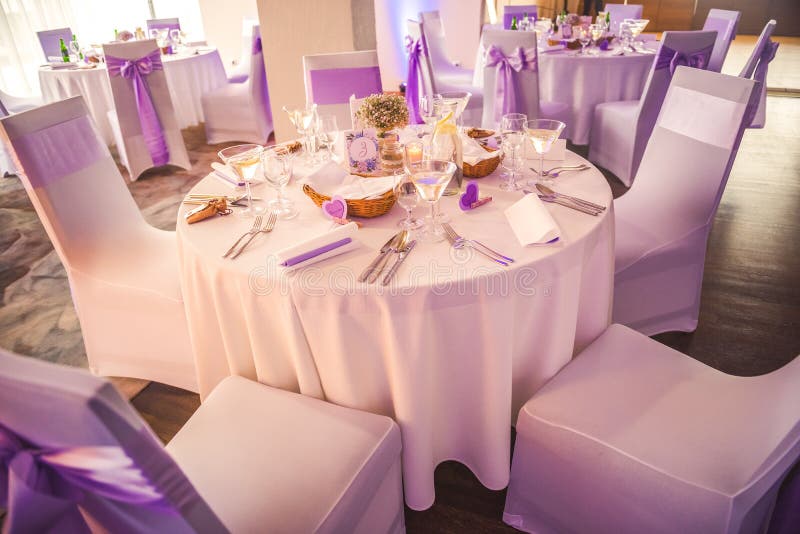 Table Setting at Wedding. Wedding. Banquet, Set Up. Stock Image - Image ...