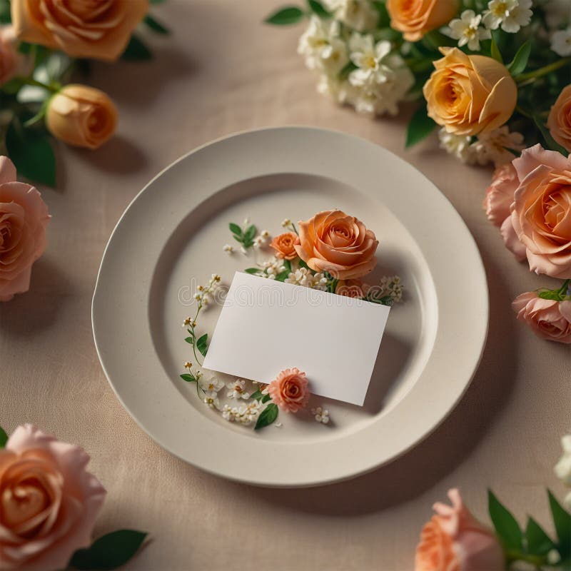 Table Setting for Weddings or Various Dining Invitations. Stock ...