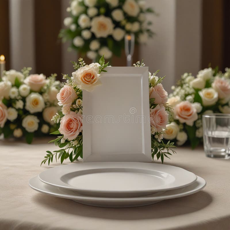 Table Setting for Weddings or Various Dining Invitations. Stock ...