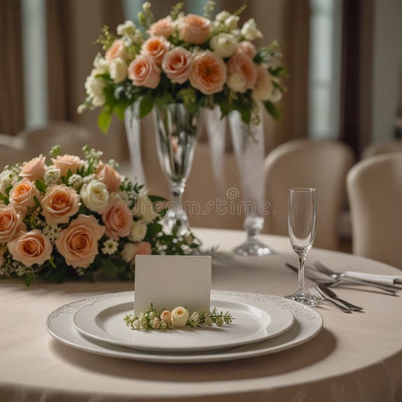 Table Setting for Weddings or Various Dining Invitations. Stock ...