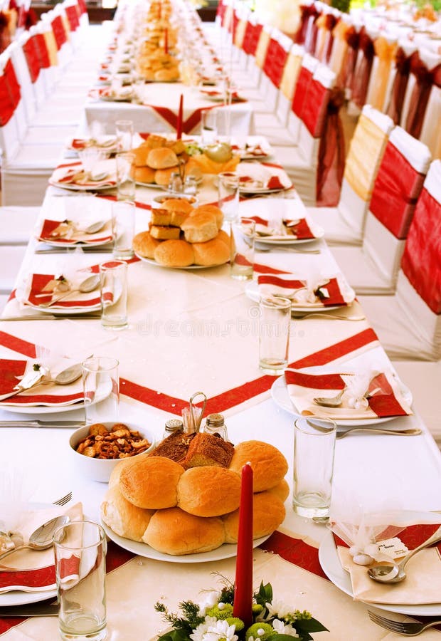 Chinese Wedding Banquet Table Setting Stock Image - Image of proper ...