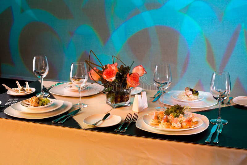 Table setup stock image. Image of fancy, night, table - 13334859
