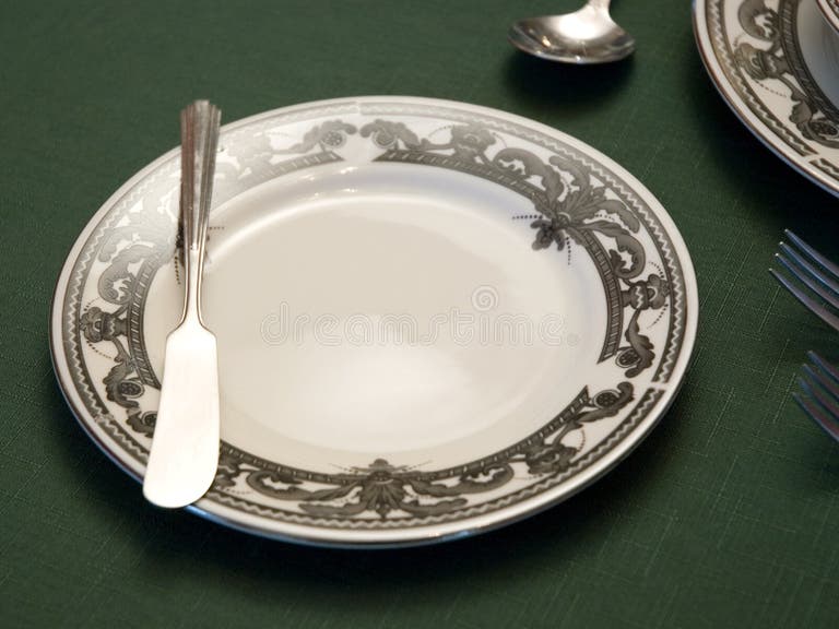 Table Setup stock image. Image of butter, silverware, setup - 252677