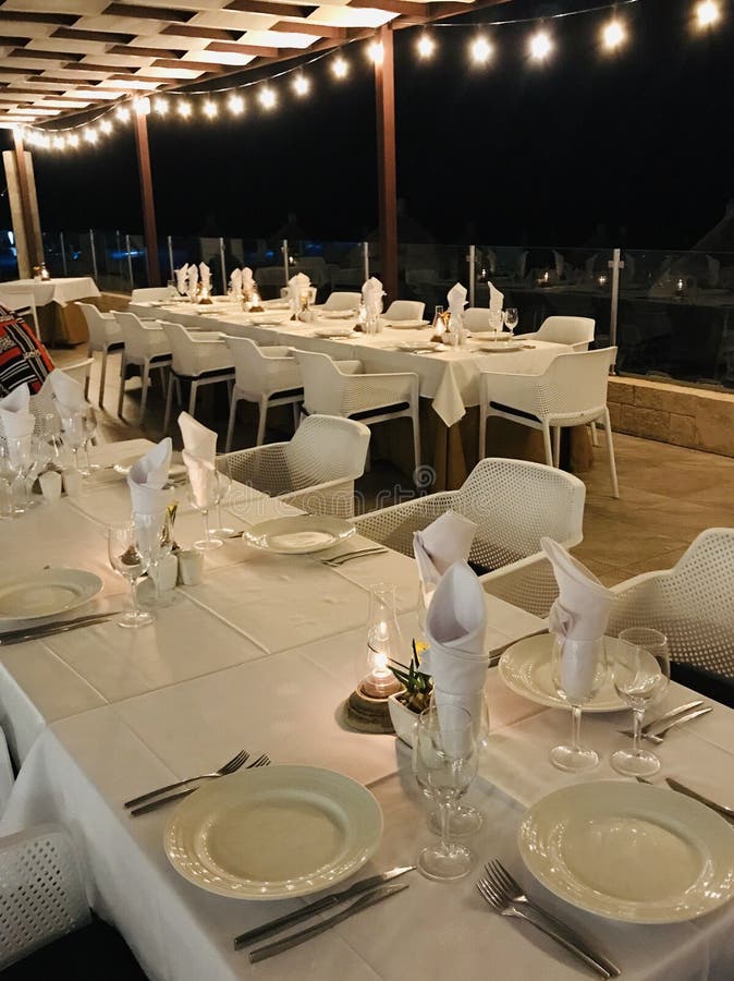 Table setup stock photo. Image of setup, tables, dinner - 150774626