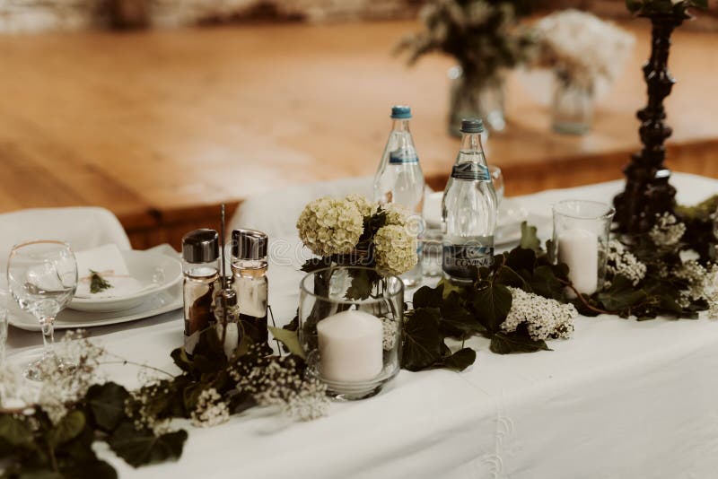 Table Setup for a Private Event Editorial Photo - Image of romance ...