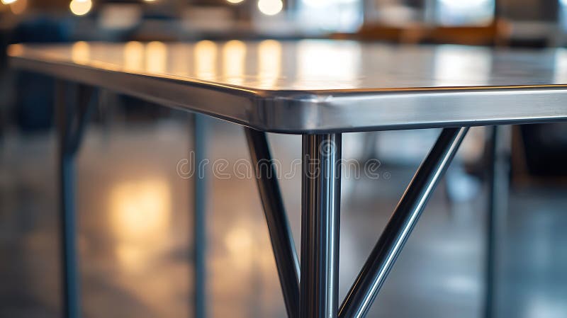 Table Shiny Silver Top Legs Stock Photos - Free & Royalty-Free Stock ...