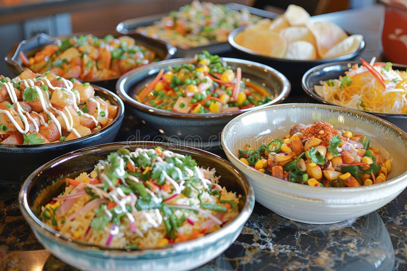A Table Showcasing an Array of Bowls Filled with Different Types of ...