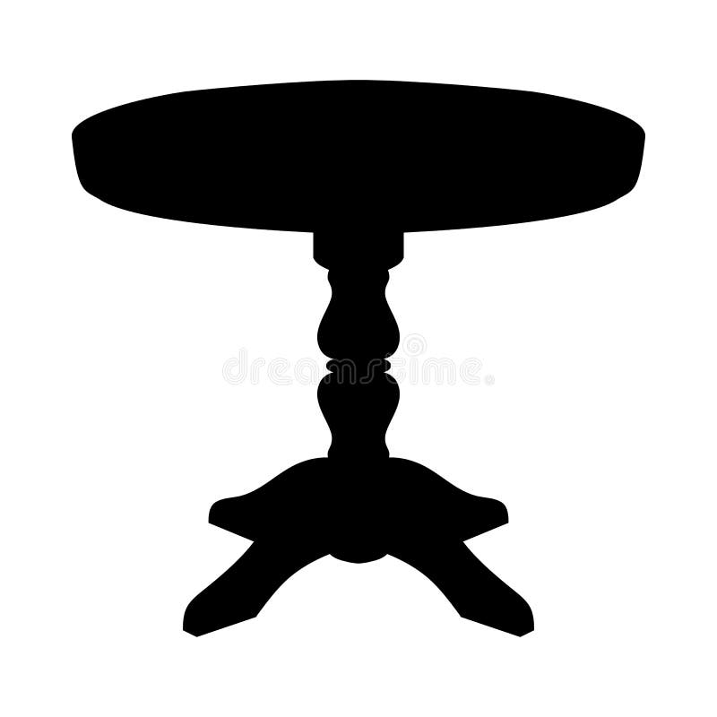 Table Silhouette stock vector. Illustration of object - 150647933