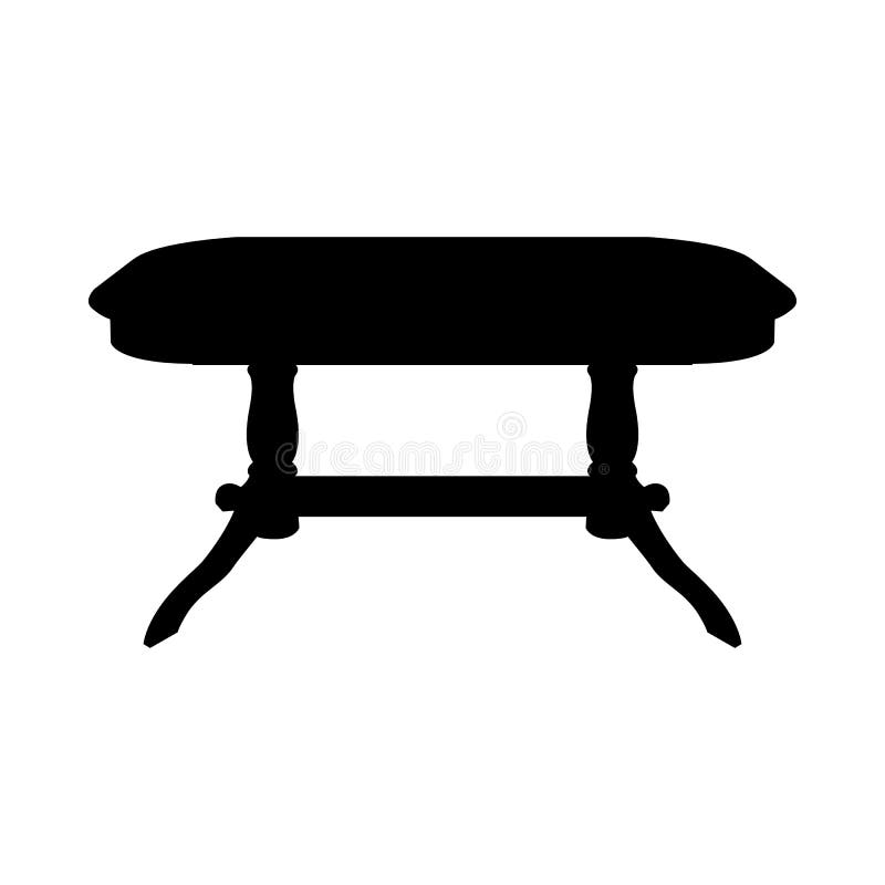 Table Silhouette stock vector. Illustration of household - 150646794