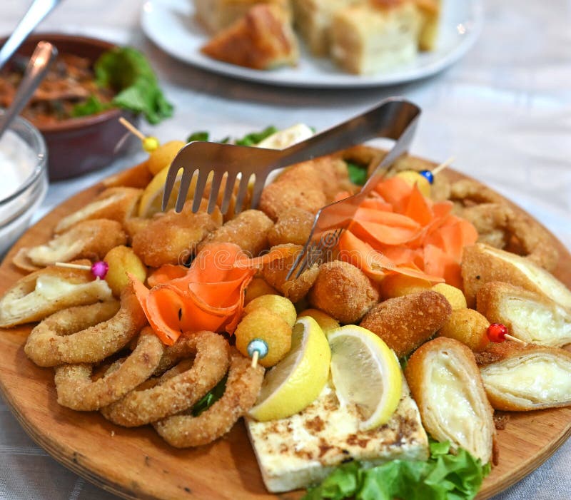 Table with Snacks, Catering for a Wedding, Various Catering Food, Stock ...