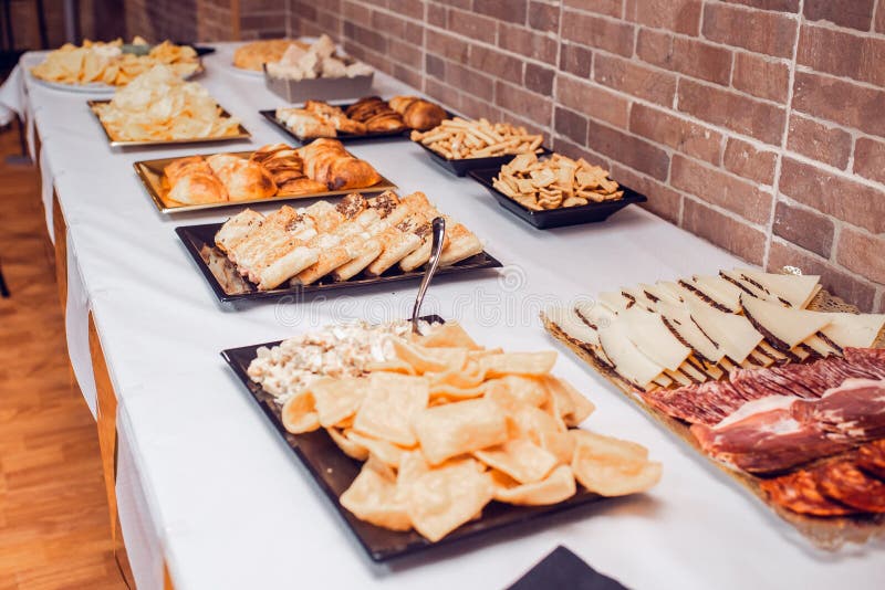 Table of Snacks for a Party Stock Photo - Image of healthy, desert ...