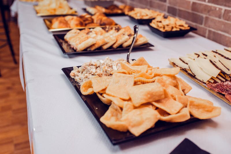 Table of Snacks for a Party Stock Photo - Image of fresh, chorizo ...