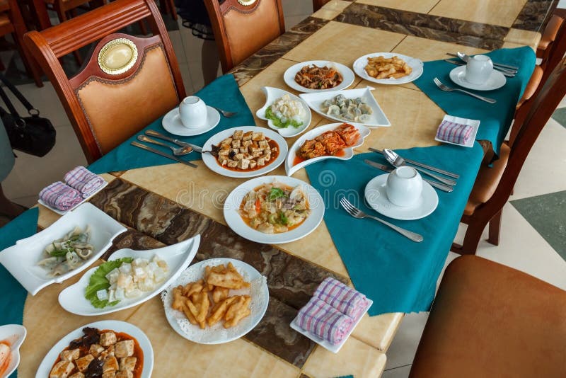 Restaurant in Pyongyang. North Korea Stock Image - Image of salad ...