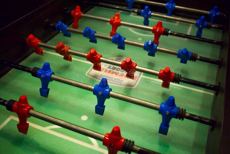 Table soccer in game room. editorial photography. Image of group ...