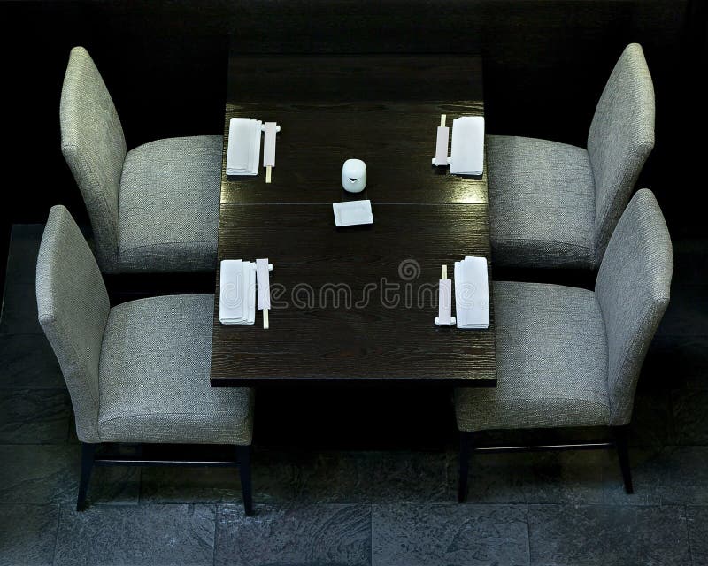 Table with Soft Chairs in the Cafe Stock Photo - Image of decorations ...