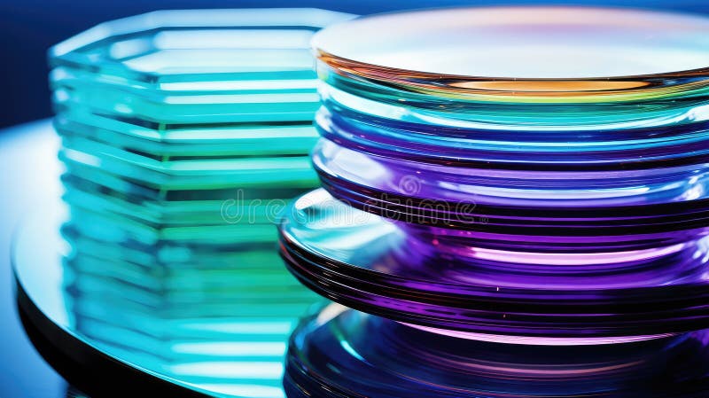 Table stack of glass stock illustration. Illustration of display ...