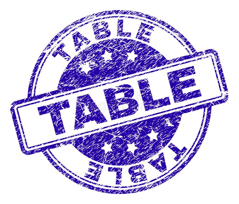 Scratched Textured TABLE Stamp Seal Stock Vector - Illustration of ...