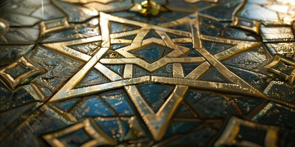 Table with Star of David stock image. Image of symbols - 383146261