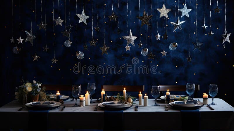 Table star wrapping paper stock illustration. Illustration of themed ...