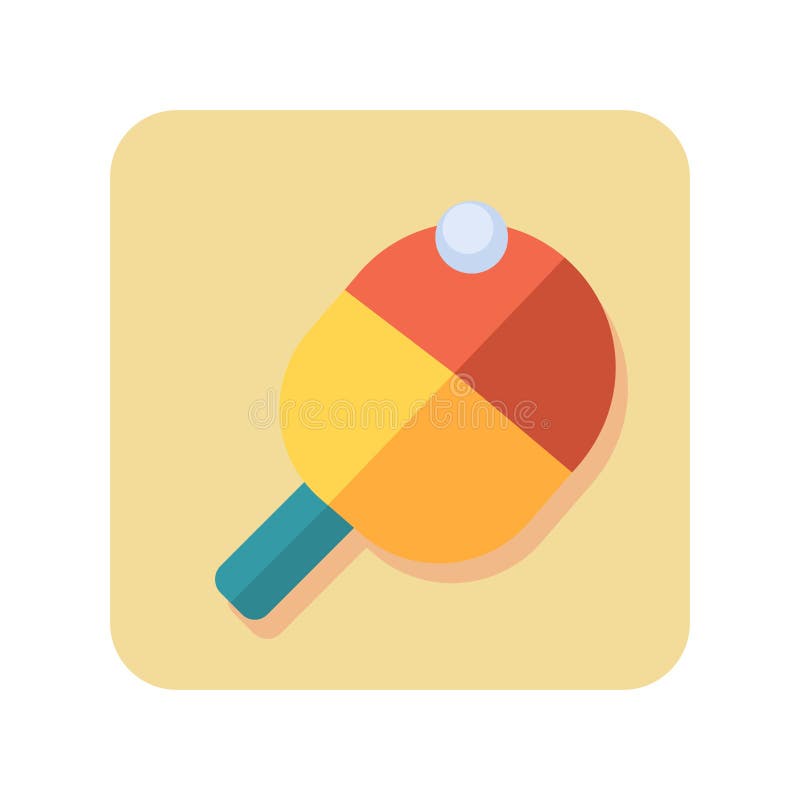 Table Tennis Abstract Button Icon on White Background - Vector Stock ...