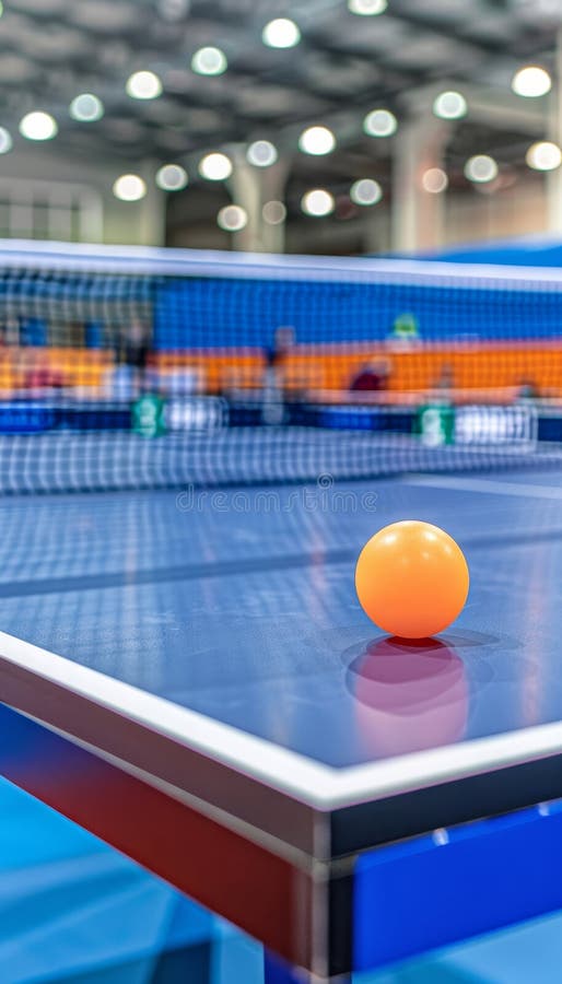 Table Tennis Ball Bouncing in Precision Close Up Shot during Summer ...