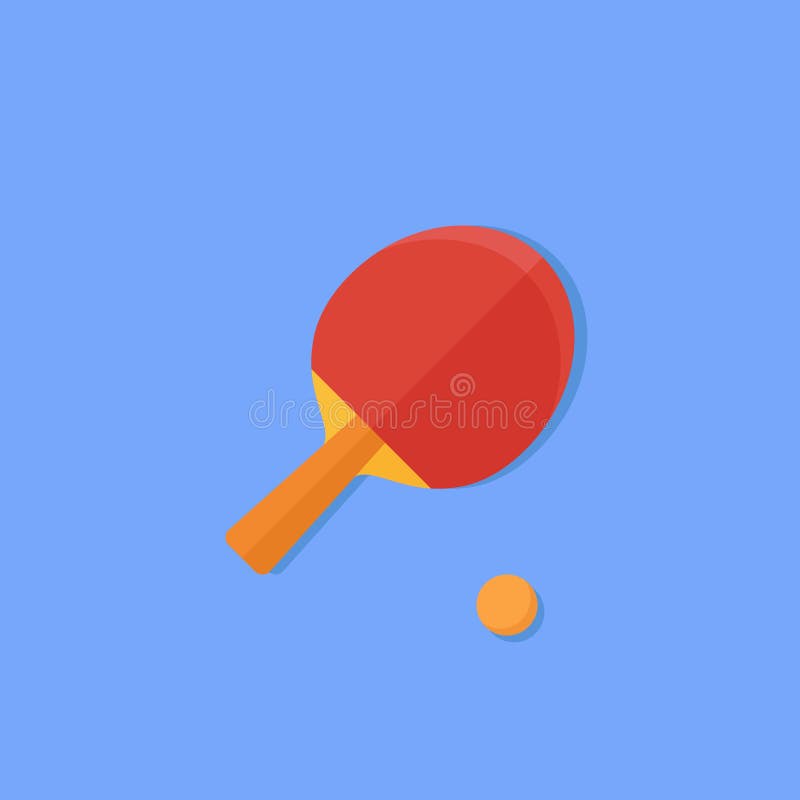 Set of Table Tennis Bats and Balls. Flat Style Vector Illustration ...