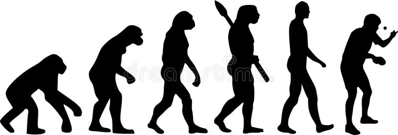 Table Tennis Evolution stock vector. Illustration of match - 106160150