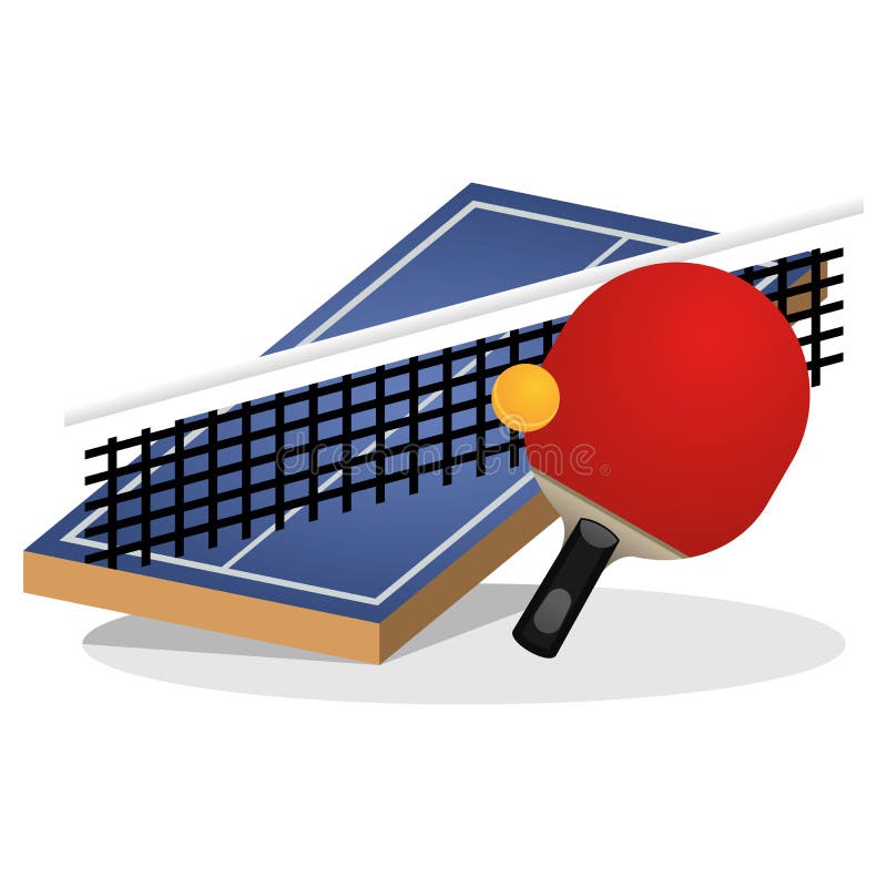 Table Tennis Field and Ball Vector Illustration Stock Vector ...