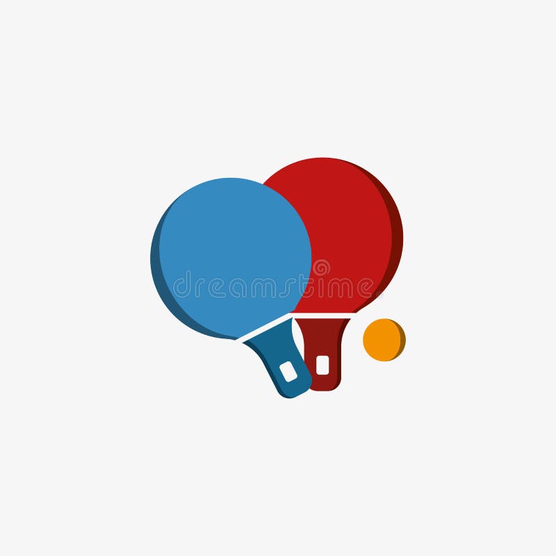Table Tennis Flat Icon Design. Ping Pong Symbol for Logo Template, Web ...