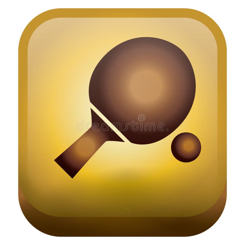 Table Tennis Paddle and Ball. Vector Illustration Decorative Design ...