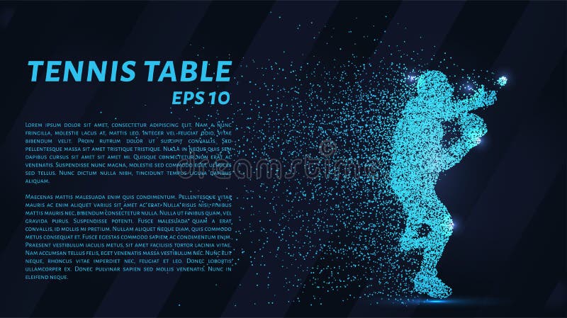 Table Tennis from the Particles. Ping-pong Consists of Dots and Circles ...