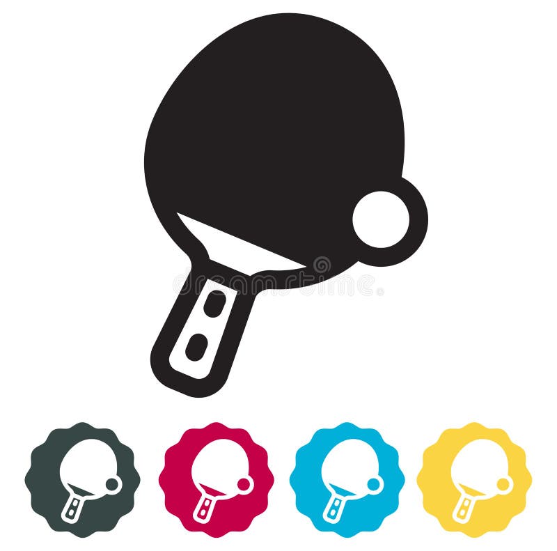 Table Tennis - Ping Pong Paddle Icon Stock Vector - Illustration of ...